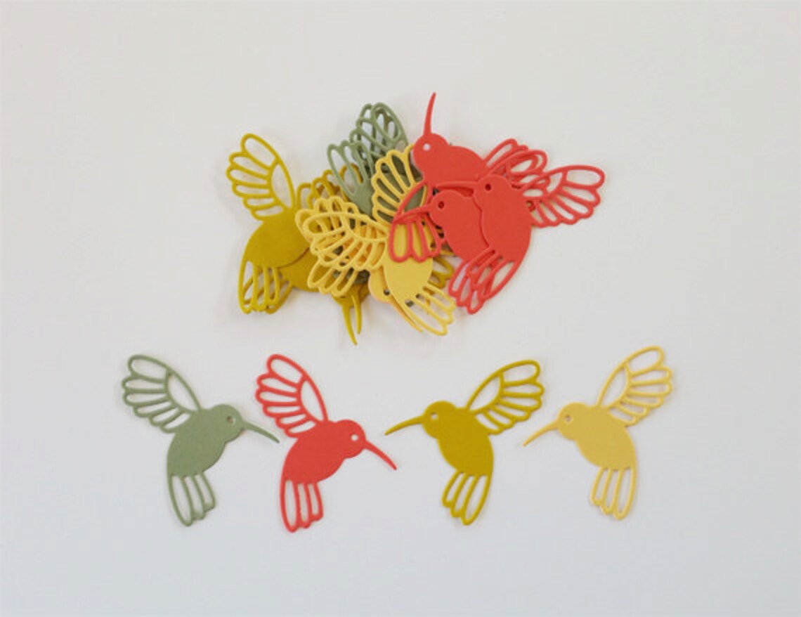 Hummingbird Die Cuts now Available in Foil AND DSP | Etsy