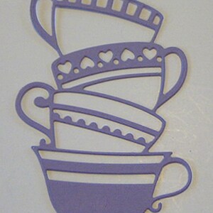 Teacup Die Cuts- New Color Set Now Available - Etsy