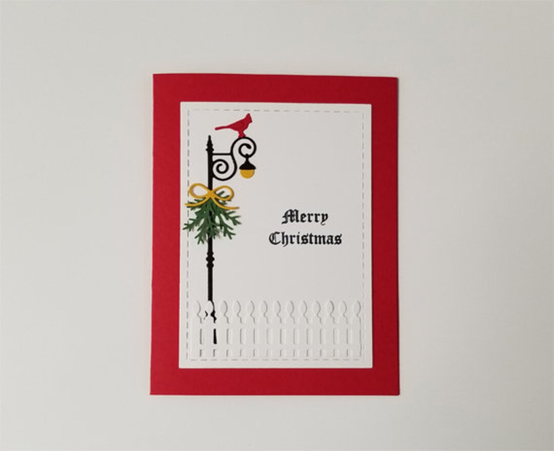 Christmas Lamp Post Card Kit - Etsy