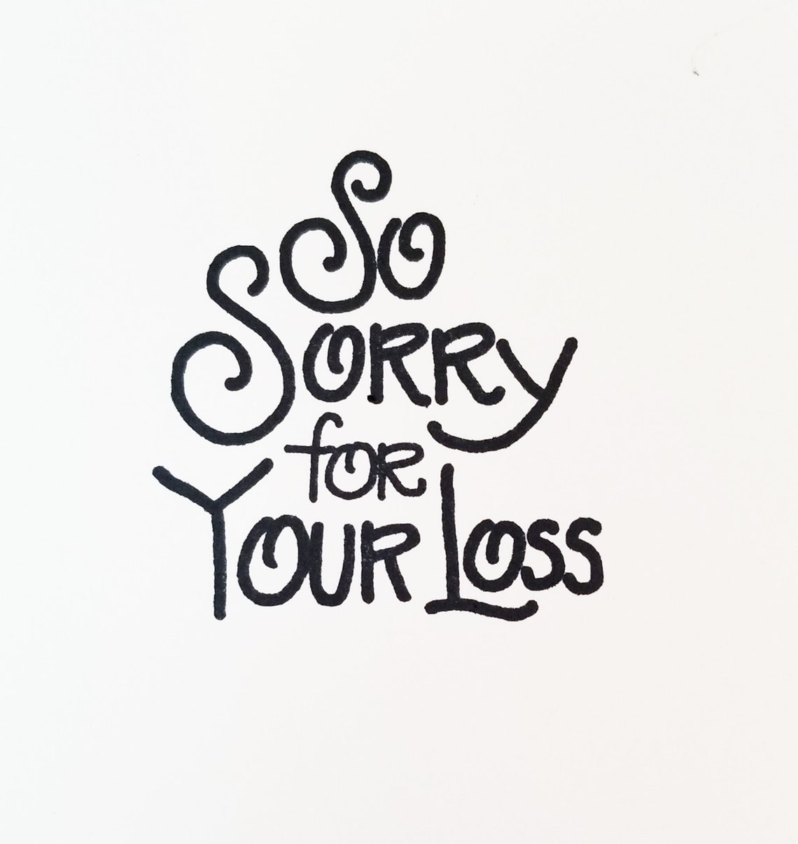 Sympathy Script Card Kit of 5 | Etsy