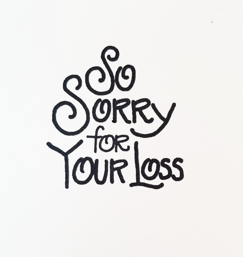 Sympathy Script Card Kit of 5 | Etsy