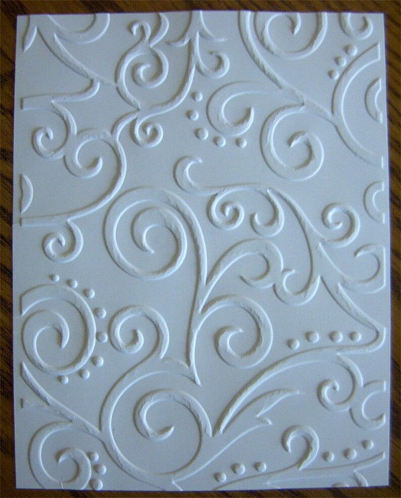 Swirls Embossed Card Stock Sheets or Cards/envelopes - Etsy