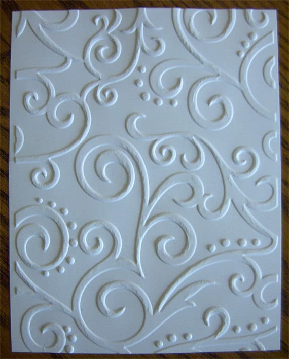 Swirls Embossed Card Stock Sheets or Cards/envelopes - Etsy