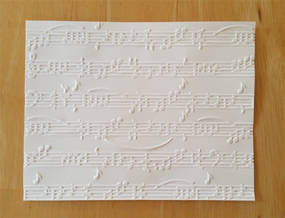 Embossed Card Stock Sheets or Cards/envelopes-sheet Music - Etsy