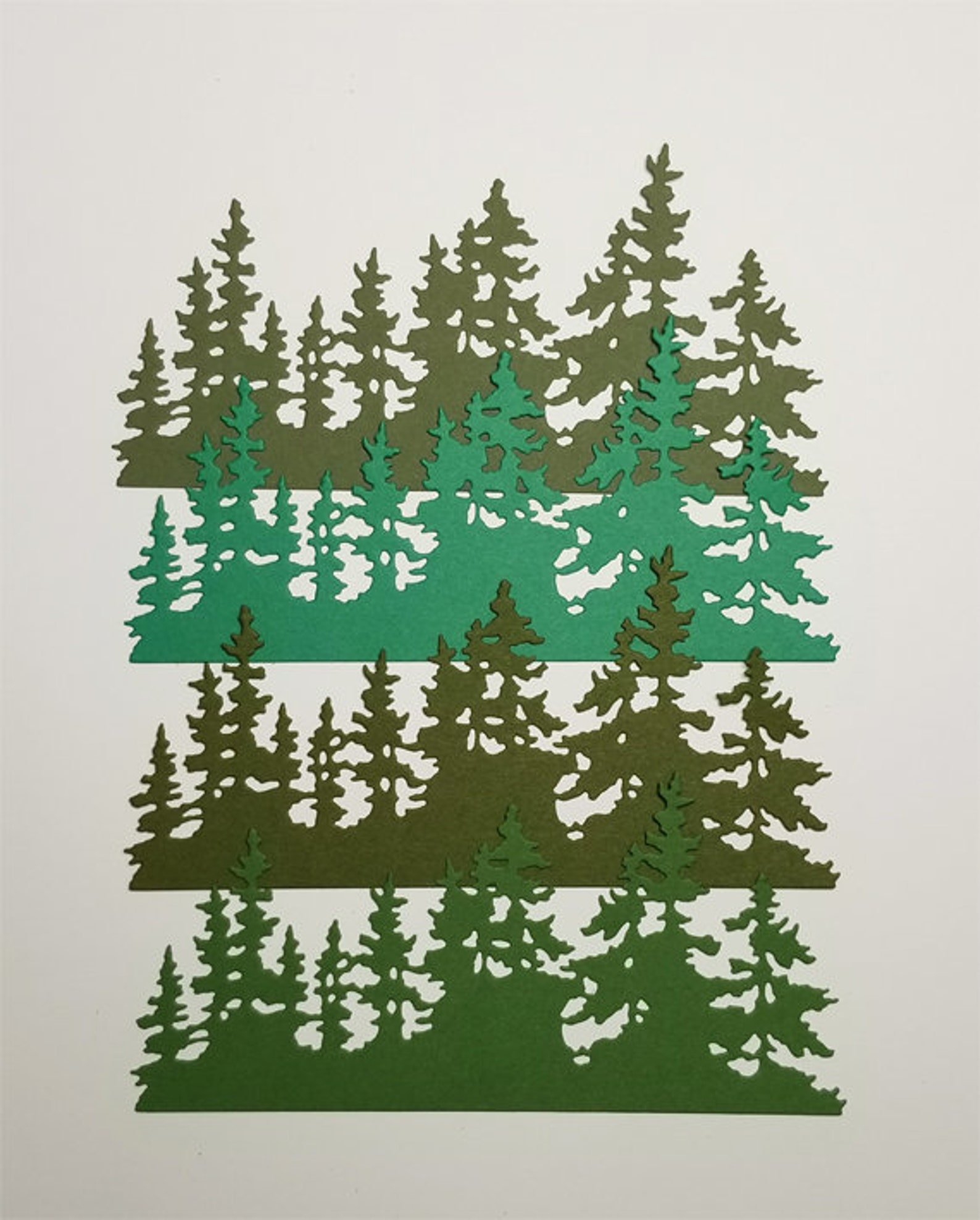 Pine Treeline Border Die Cuts - Etsy
