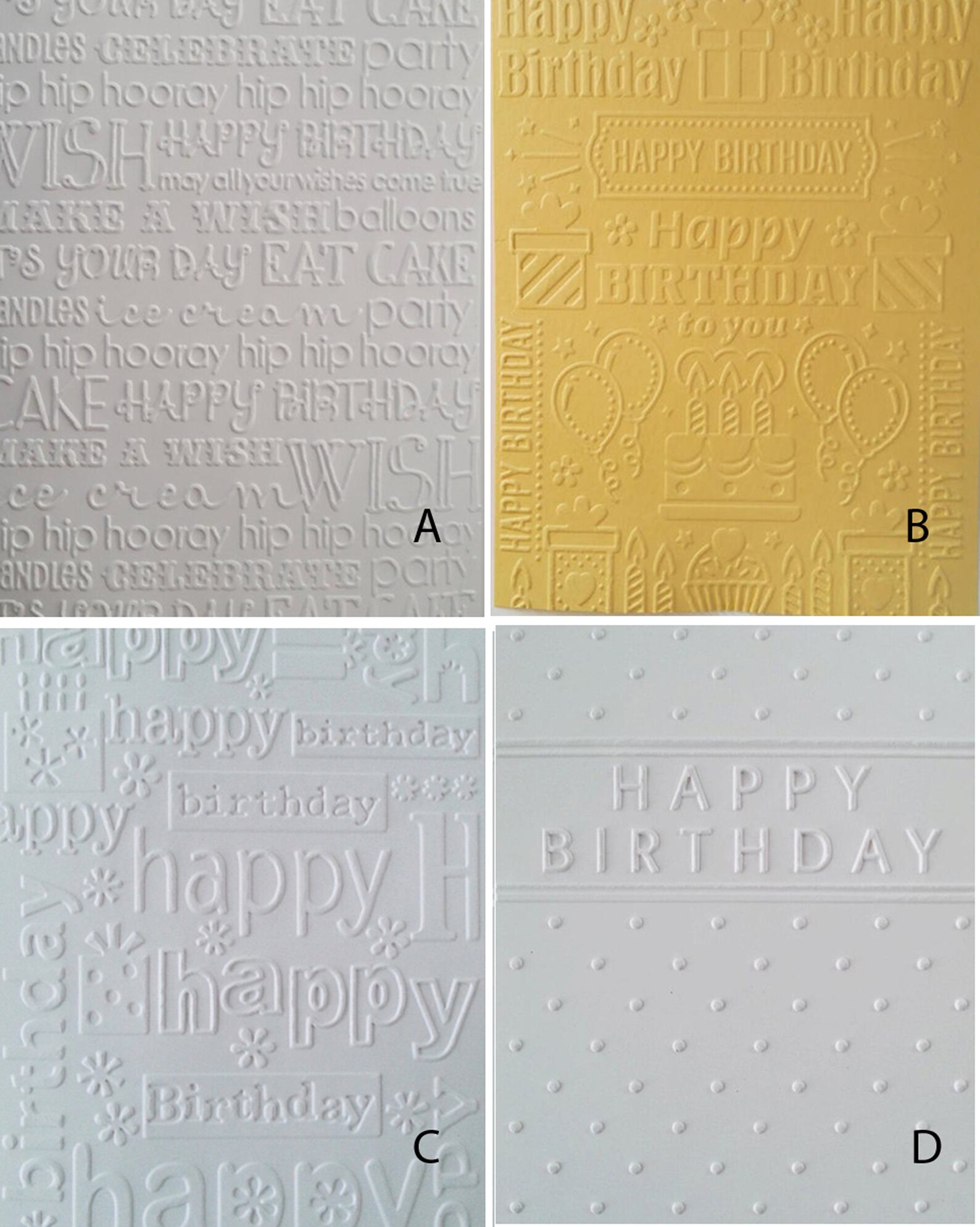Birthday Embossed Card Stock Sheets or Cards/envelopes NEW - Etsy
