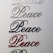 Peace Script Die Cuts - Etsy