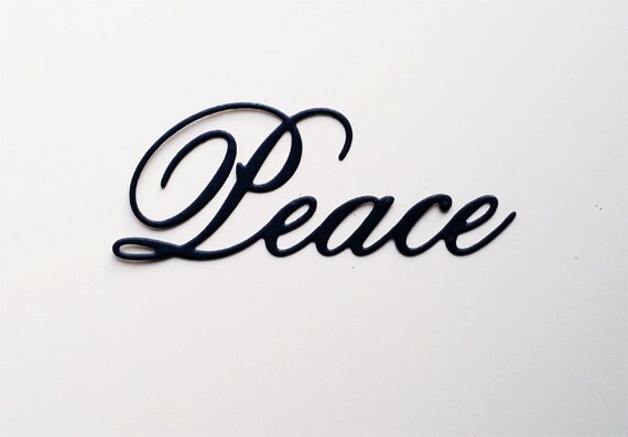 Peace Script Die Cuts | Etsy