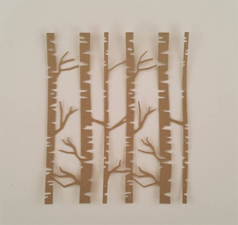 Birch Tree Forest Die Cuts - Etsy