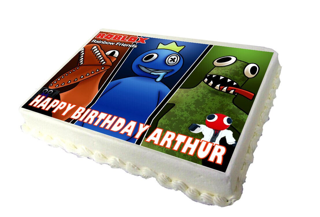 Rainbow Friends Birthday Cake Topper - Etsy Ireland