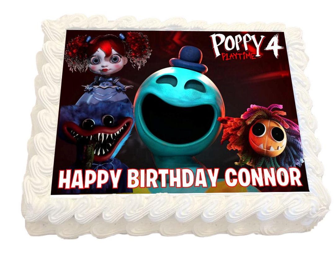 Poppy 4 Birthday Cake Topper Yarnaby - Etsy