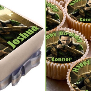 Personalised Loki Party Set Real Decor Icing Cake Toppers With Any Name ...