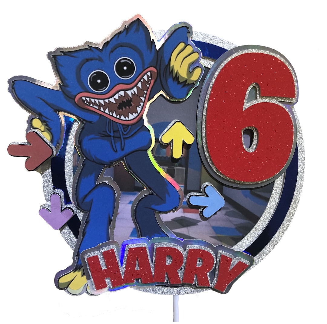 Huggy 3d Card Birthday Cake Topper - Etsy
