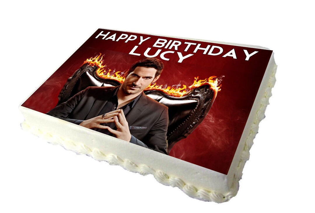 Lucifer Birthday Cake Topper With Any Name - Etsy