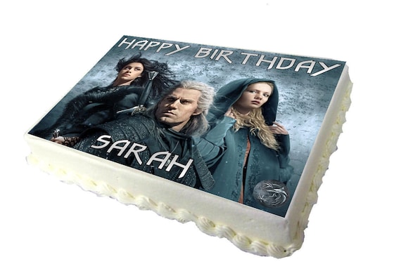Witcher Birthday Cake Topper With Any Name - Etsy UK