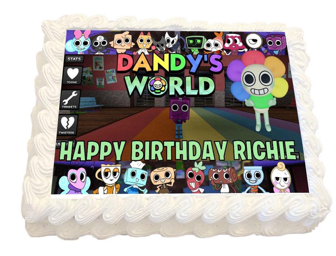 Dandy's World Birthday Cake Topper - Etsy