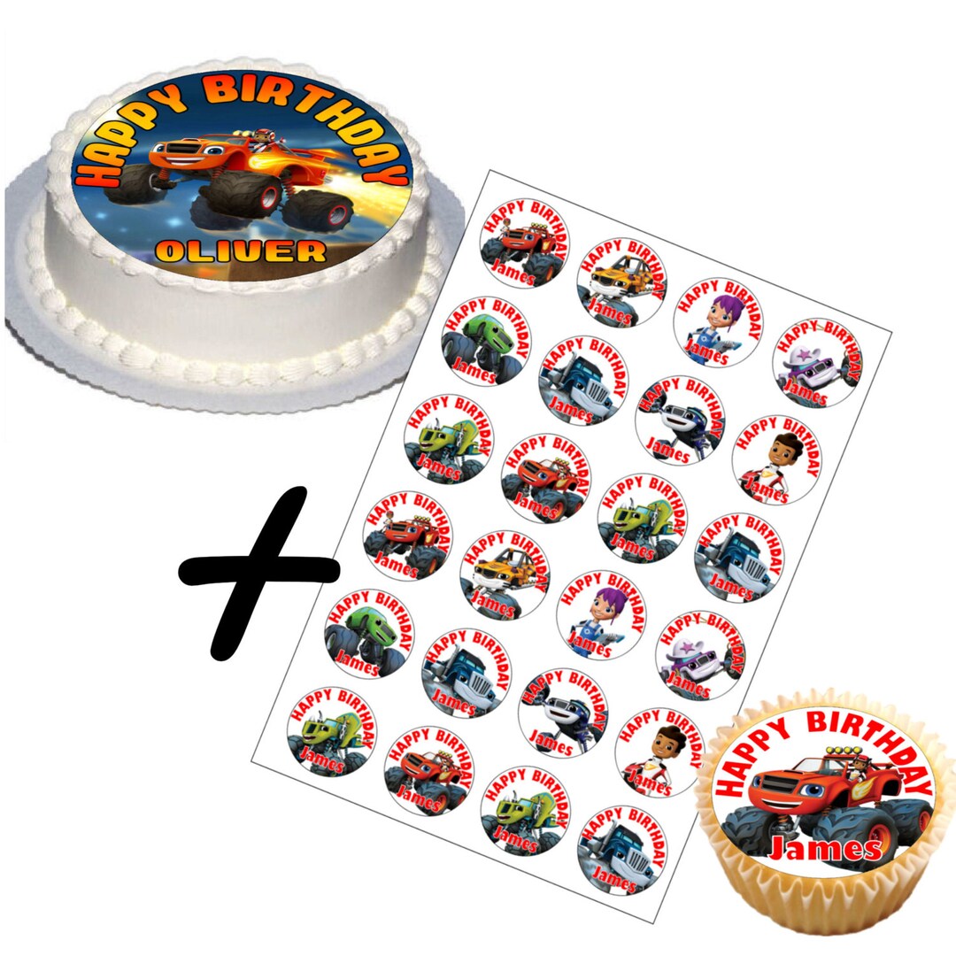 Blaze and the Monster Machines Cake Toppers Set V1 - Etsy