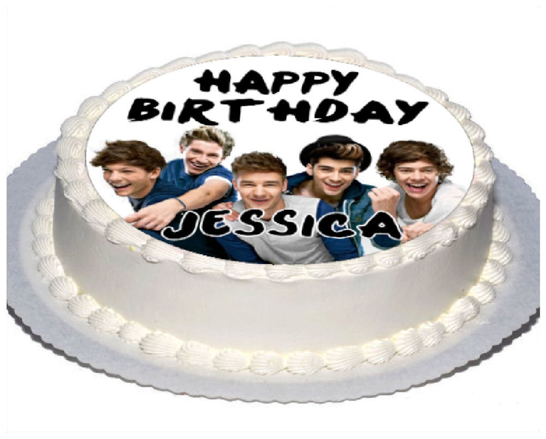 Personalised 1D One Direction 7.5 Inch Real Decor Icing Cake Toppers ...