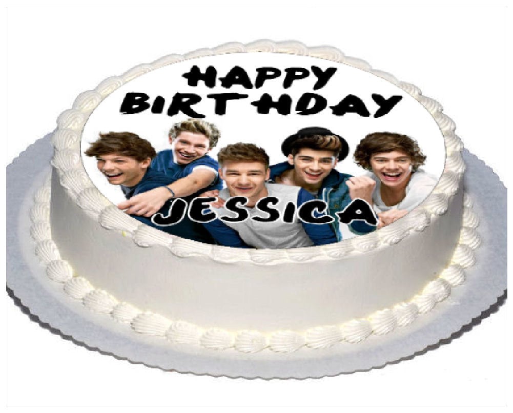 Personalisierte 1D One Direction 7,5 Zoll Real Decor Icing Cake Topper ...