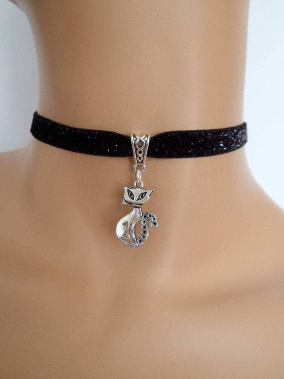 Cat Velvet Choker - Etsy
