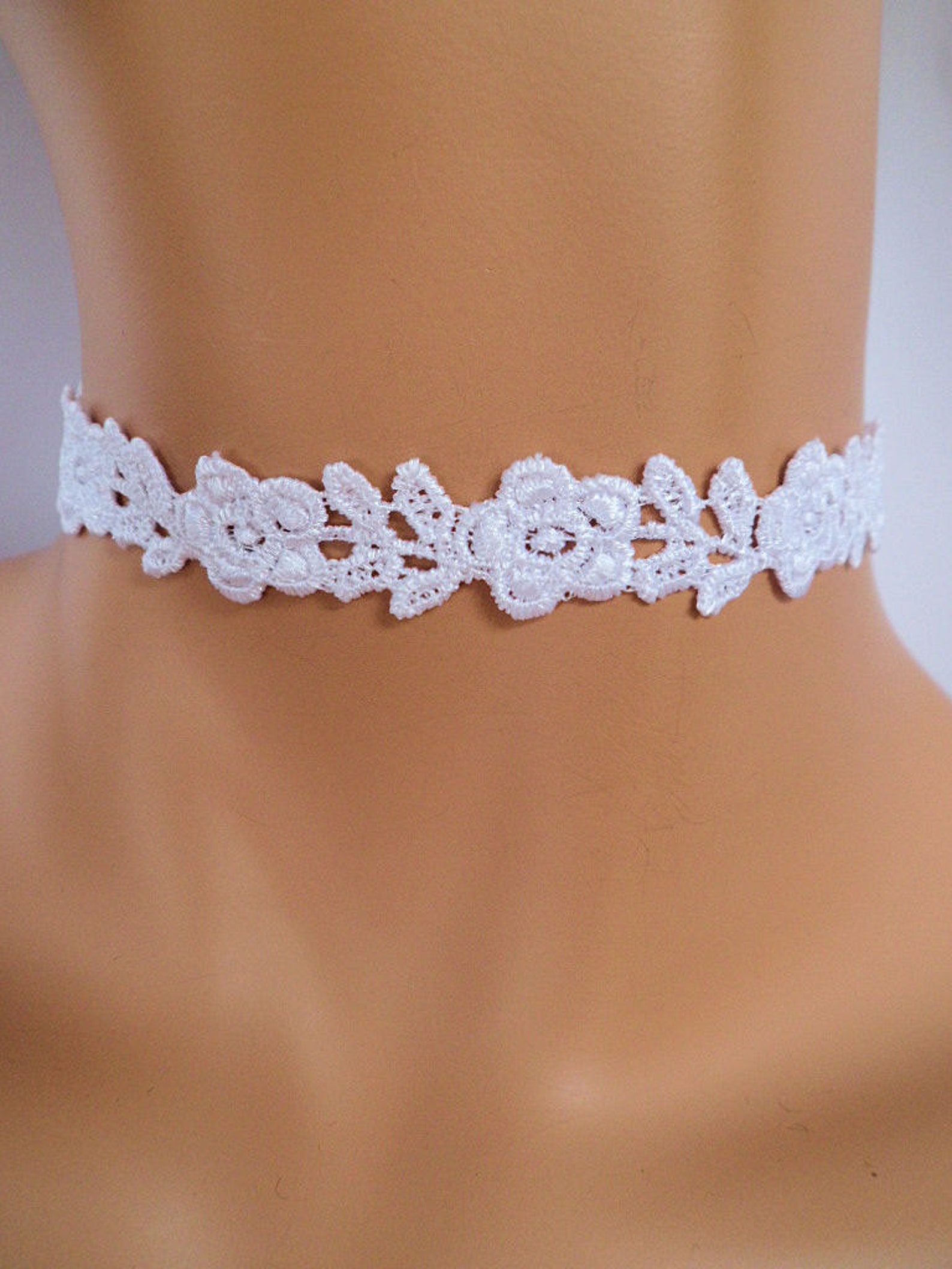 White Lace Choker Guipure Lace Lace Necklace - Etsy
