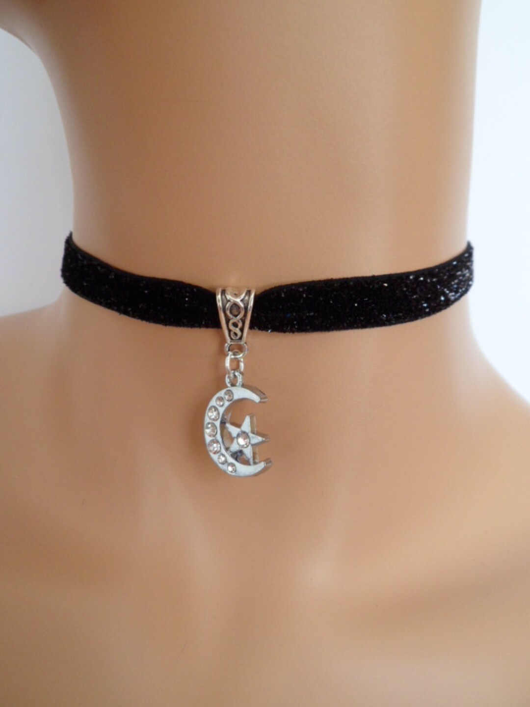 Moon Star Choker - Etsy