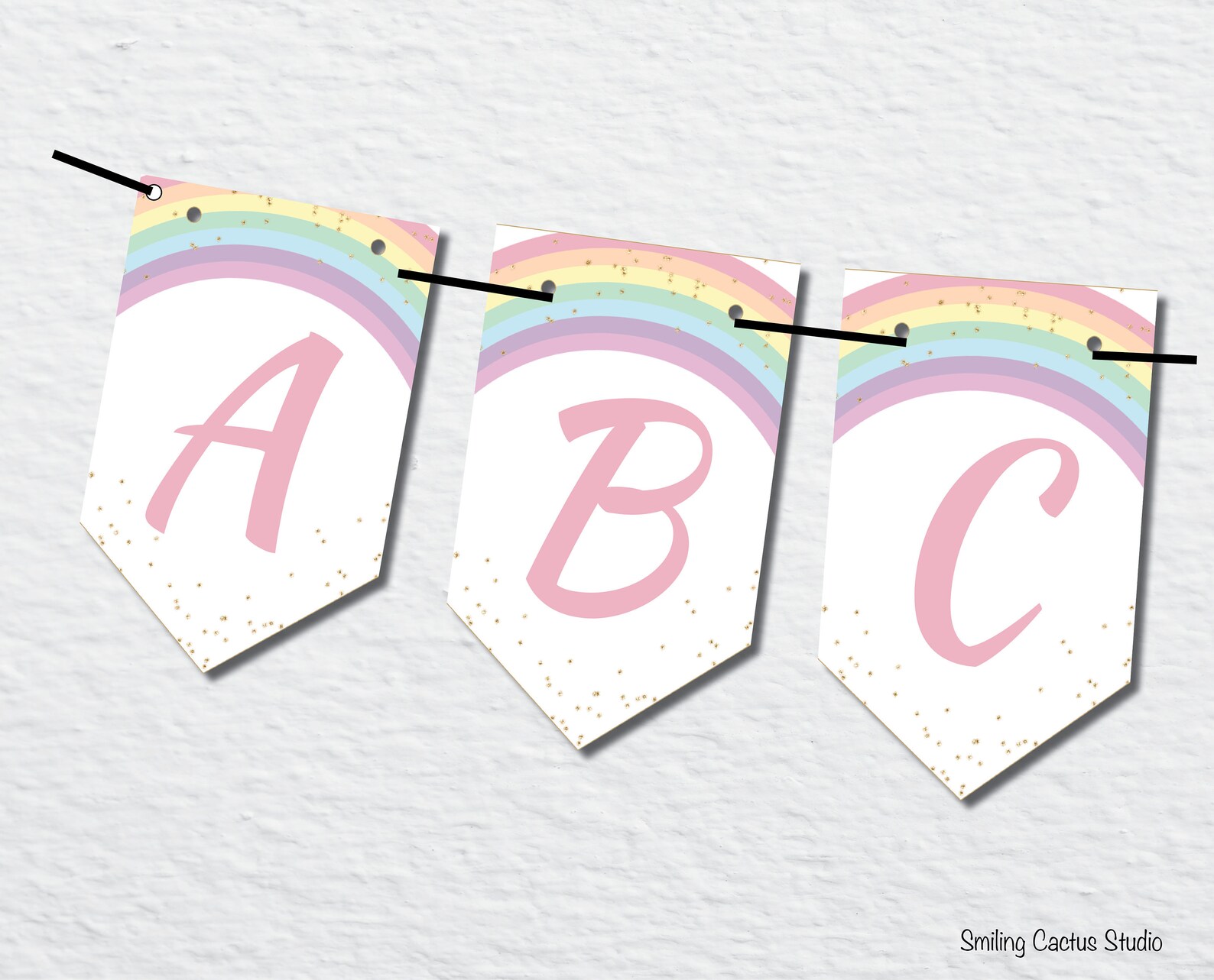 Rainbow Banner Alphabet Rainbow Birthday Banner Letters - Etsy