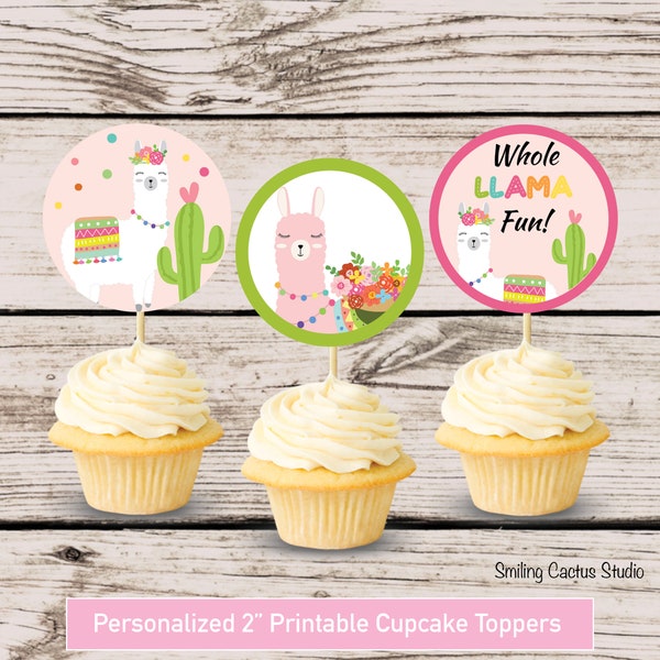 Llama Cupcake Toppers - Etsy