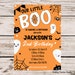 EDITABLE Boo Halloween Birthday Party Invitation, Printable File, Canva ...