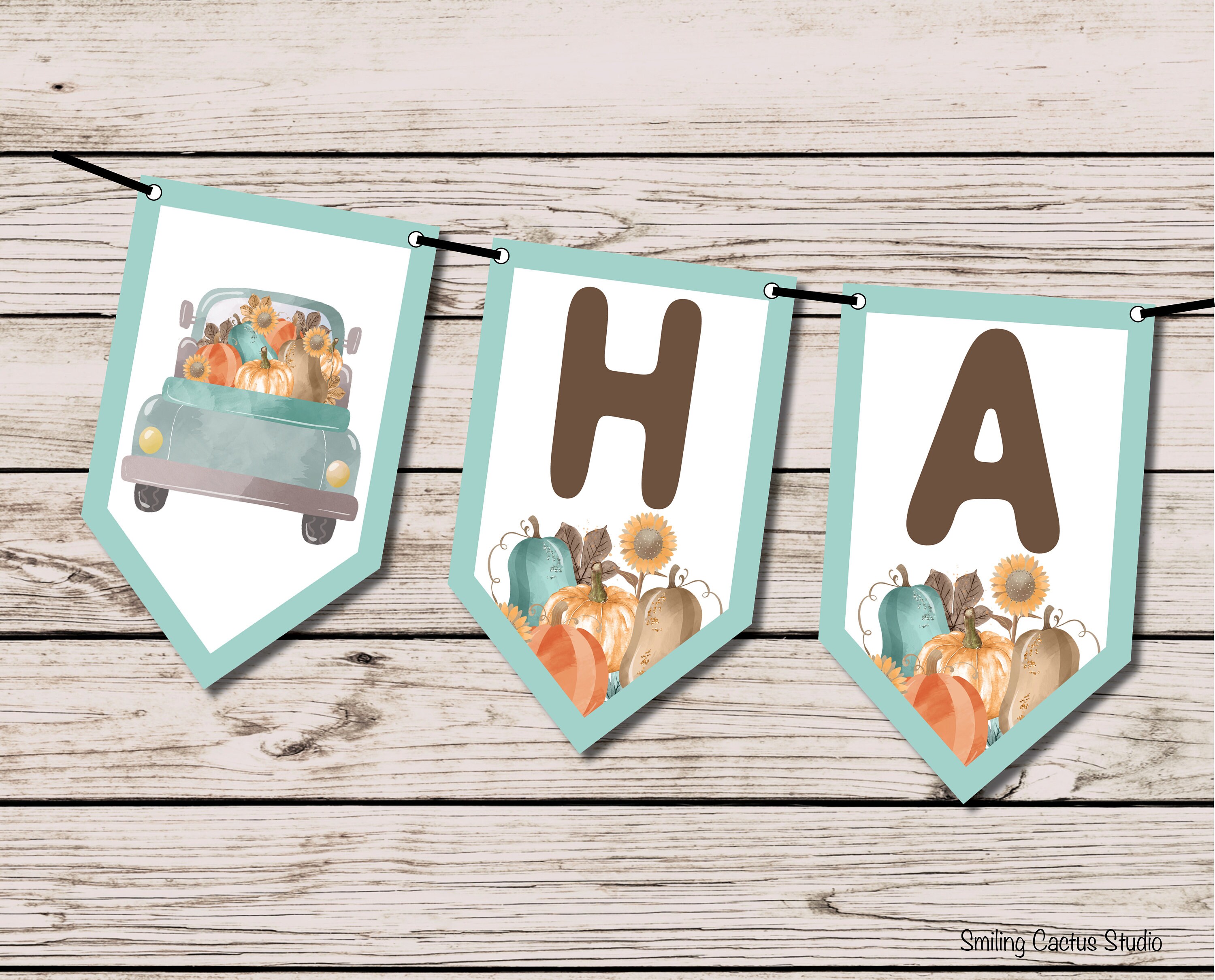 Fall Happy Birthday Banner