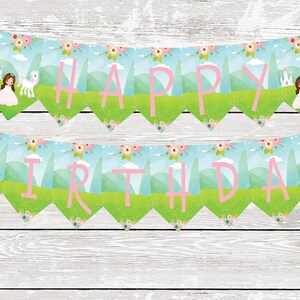 Princess Birthday Banner, Happy Birthday Banner INSTANT DOWNLOAD ...