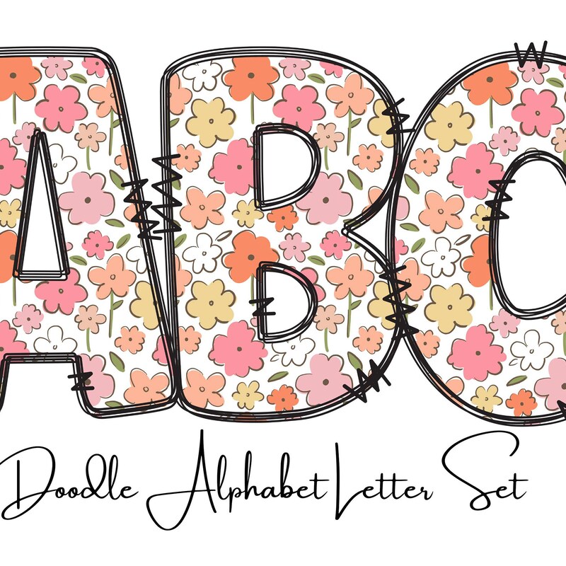 Doodle Flowers - Etsy