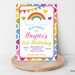 Rainbow Birthday Party Invitation, Fill in the Blank Invitation ...