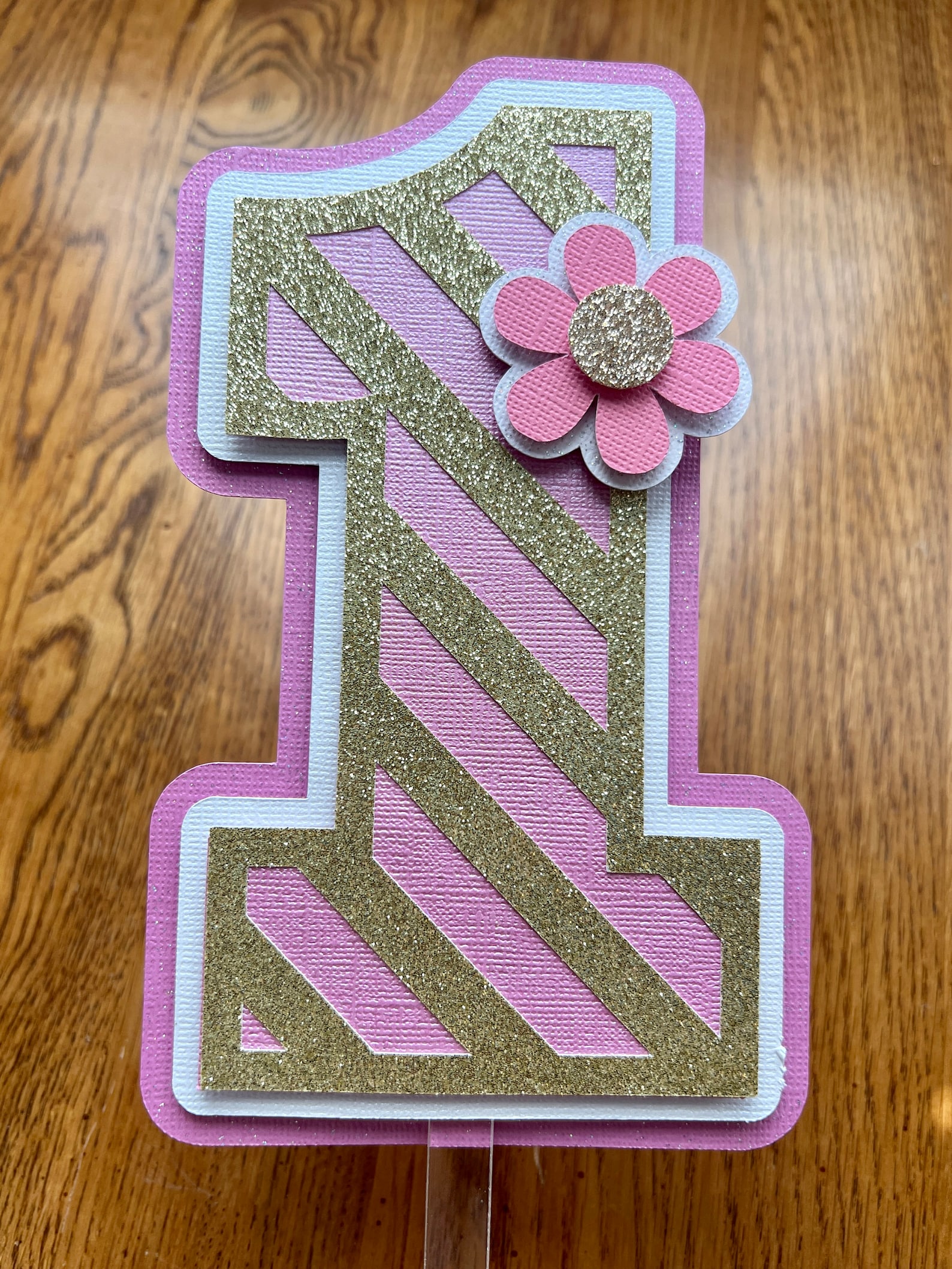 Flower One Cake Topper Groovy Birthday Centerpiece 1st - Etsy