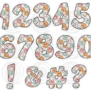Smiley Face Alphabet Letter Set | Doodle Letters | Digital Download PNG ...