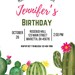 Cactus Birthday Invitation, Cactus Party, Fiesta Invitation, Editable ...