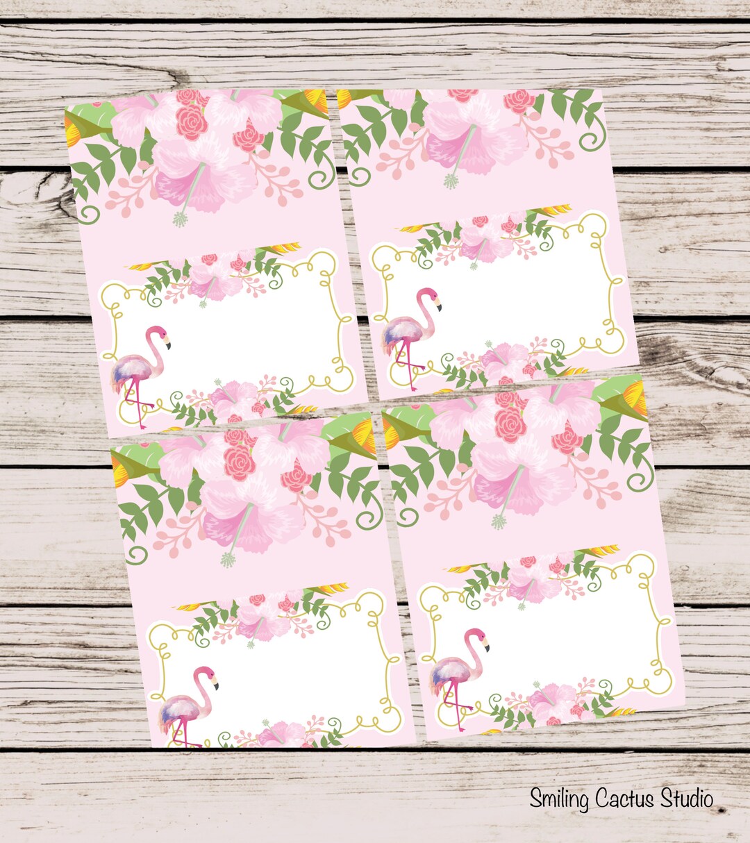 Flamingo Birthday Party Decoration, Food Label, Printable Table Tents ...