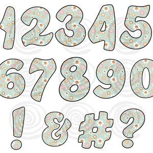 Flower Power Alphabet Letter Set | Doodle Letters | Digital Download ...