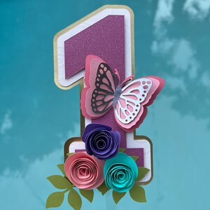 One Cake Topper, First Birthday Butterfly Cake Topper, Smash Cake ...