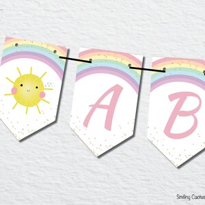 Rainbow Banner Alphabet Rainbow Birthday Banner Letters - Etsy