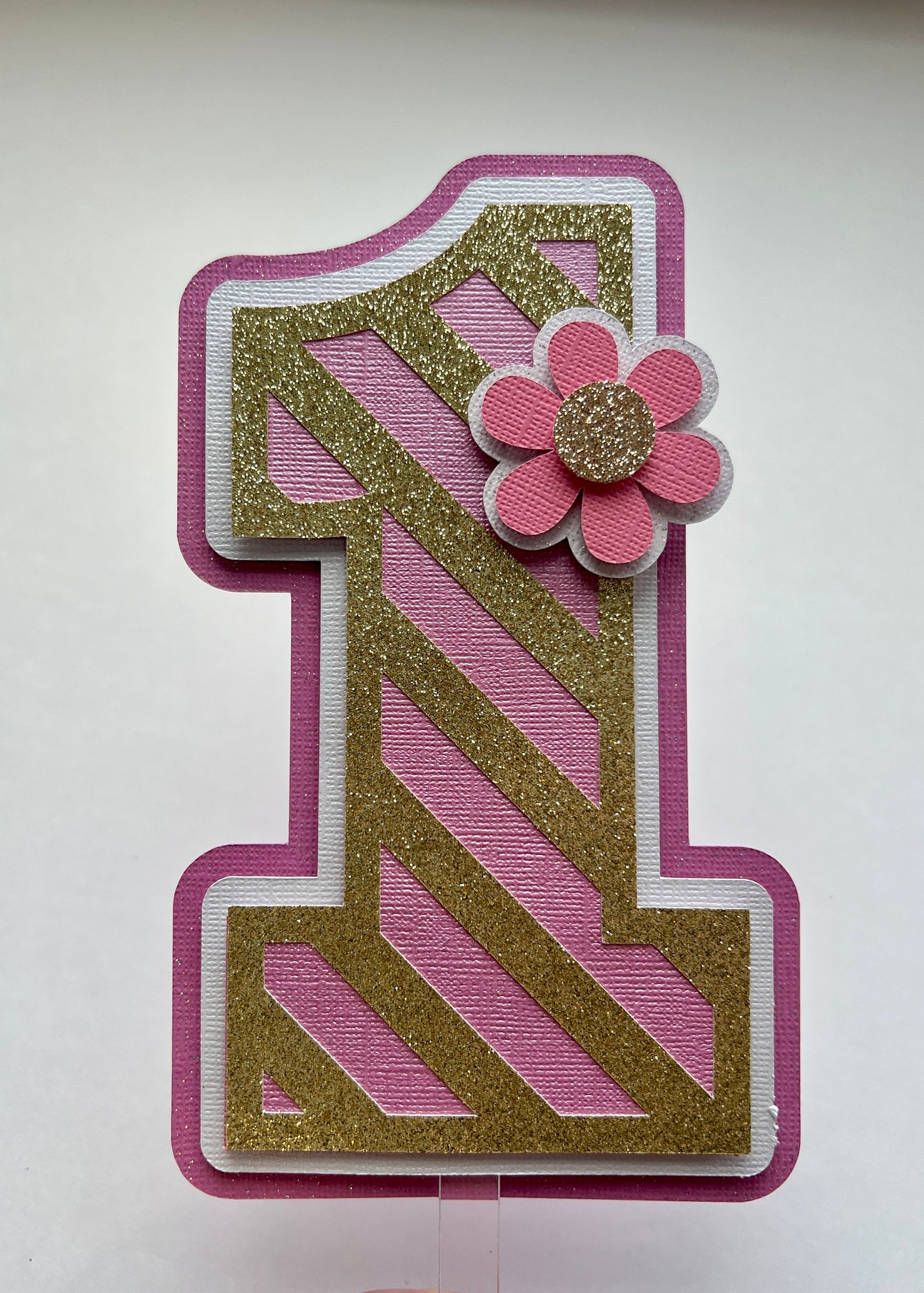 Flower One Cake Topper Groovy Birthday Centerpiece 1st - Etsy