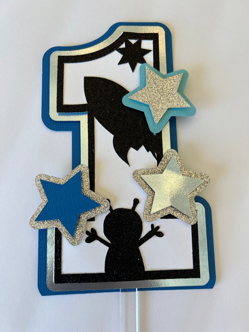 One Cake Topper First Birthday Space Cake Topper Smash Cake - Etsy