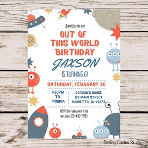 Space EDITABLE Invitation, Outer Space Birthday Party Invite, Space ...