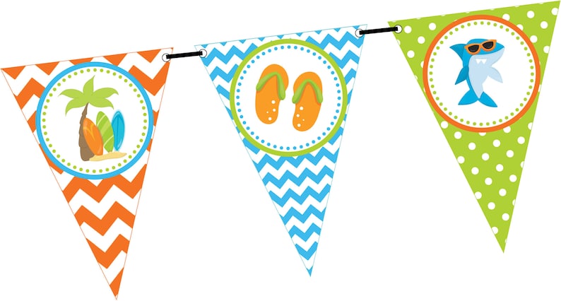 Summer Birthday Banner Beach Party Birthday Banner Pool - Etsy