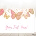 Pink Butterfly Table Decoration, Butterfly Table Tent Cards, Spring ...