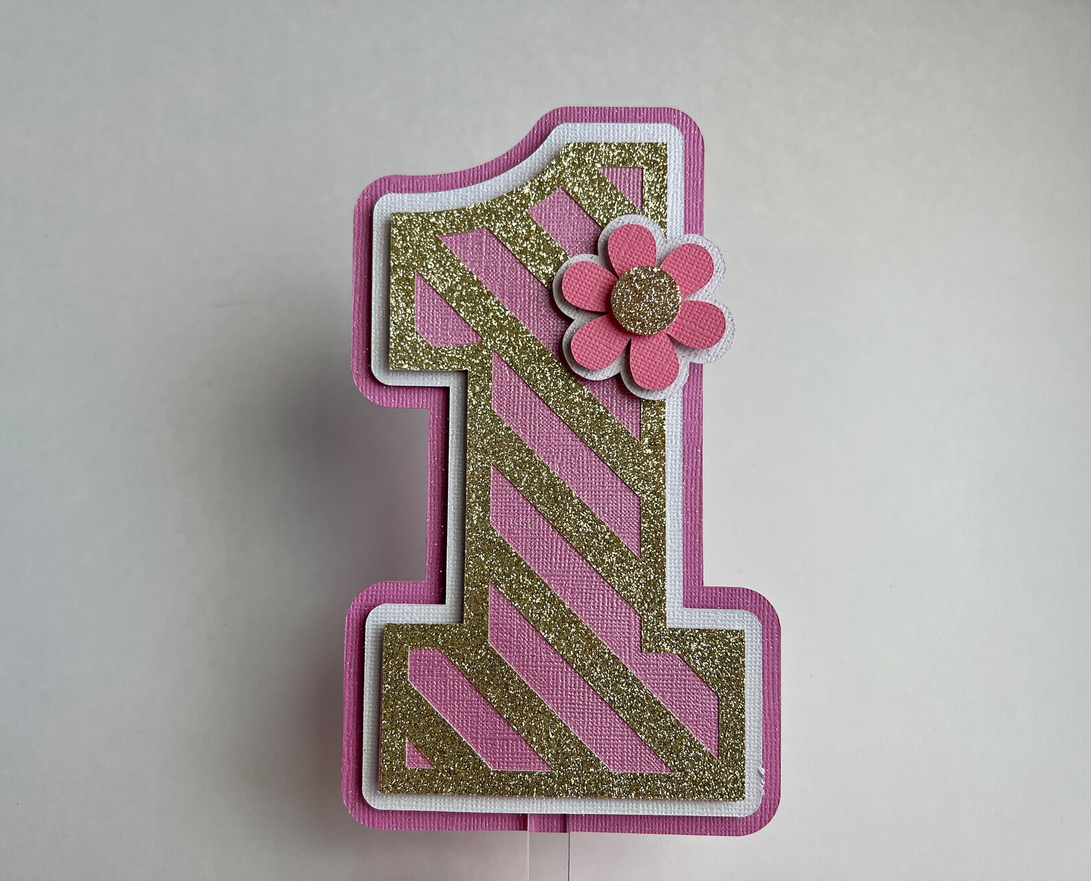 Flower One Cake Topper Groovy Birthday Centerpiece 1st - Etsy