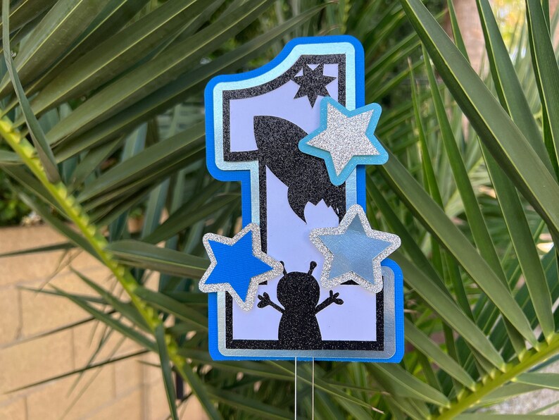 One Cake Topper First Birthday Space Cake Topper Smash Cake - Etsy
