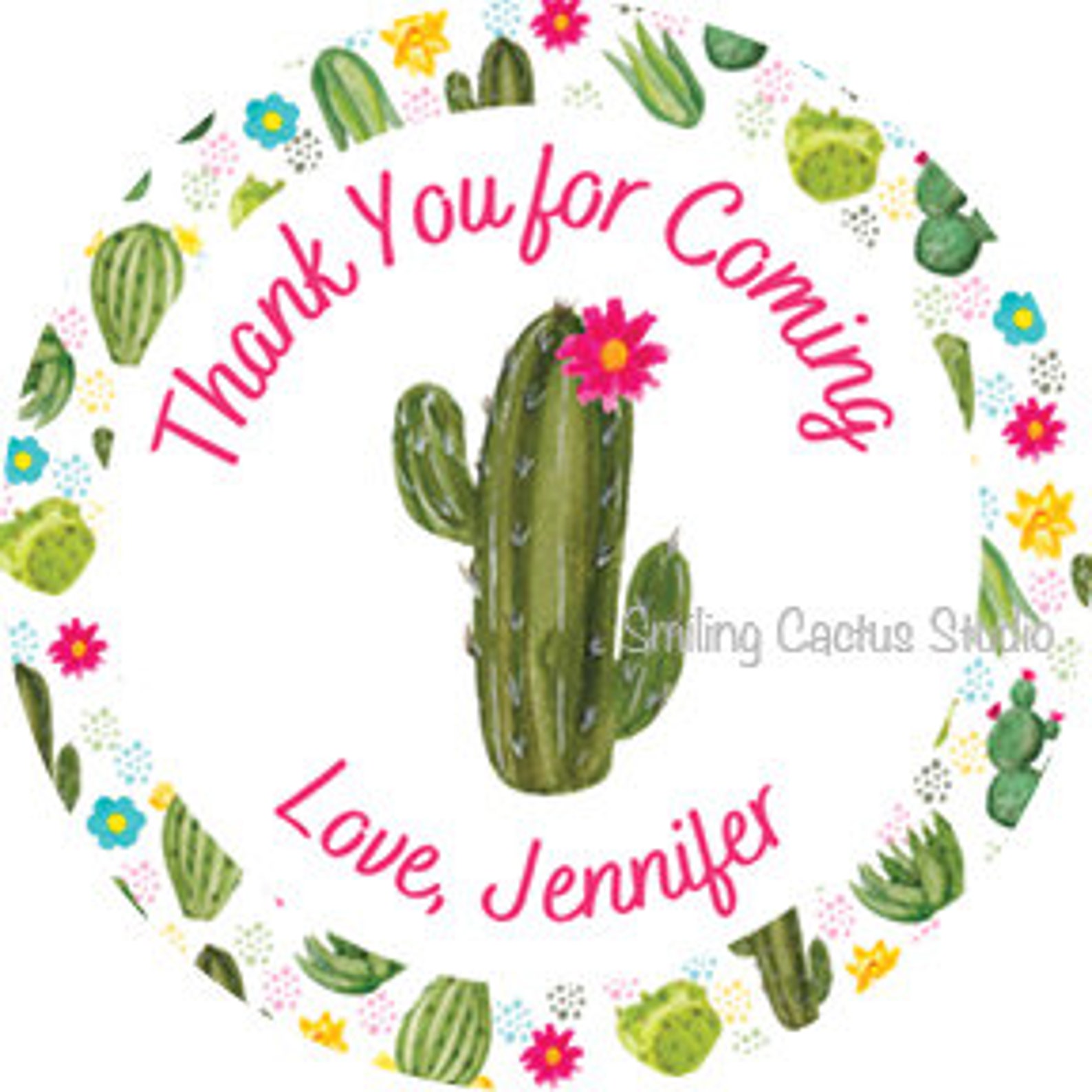 Watercolor Cactus Birthday Invitation, Cactus Party, Fiesta Invitation ...