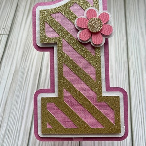 Flower One Cake Topper Groovy Birthday Centerpiece 1st - Etsy