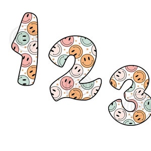 Smiley Face Alphabet Letter Set | Doodle Letters | Digital Download PNG ...